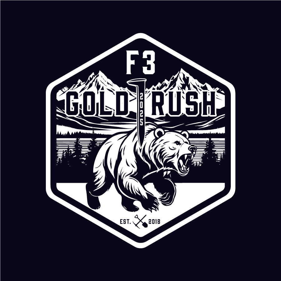 F3 GOLD RUSH 2025 LOGO Pre-Order July 2025 – The F3 Gear Store