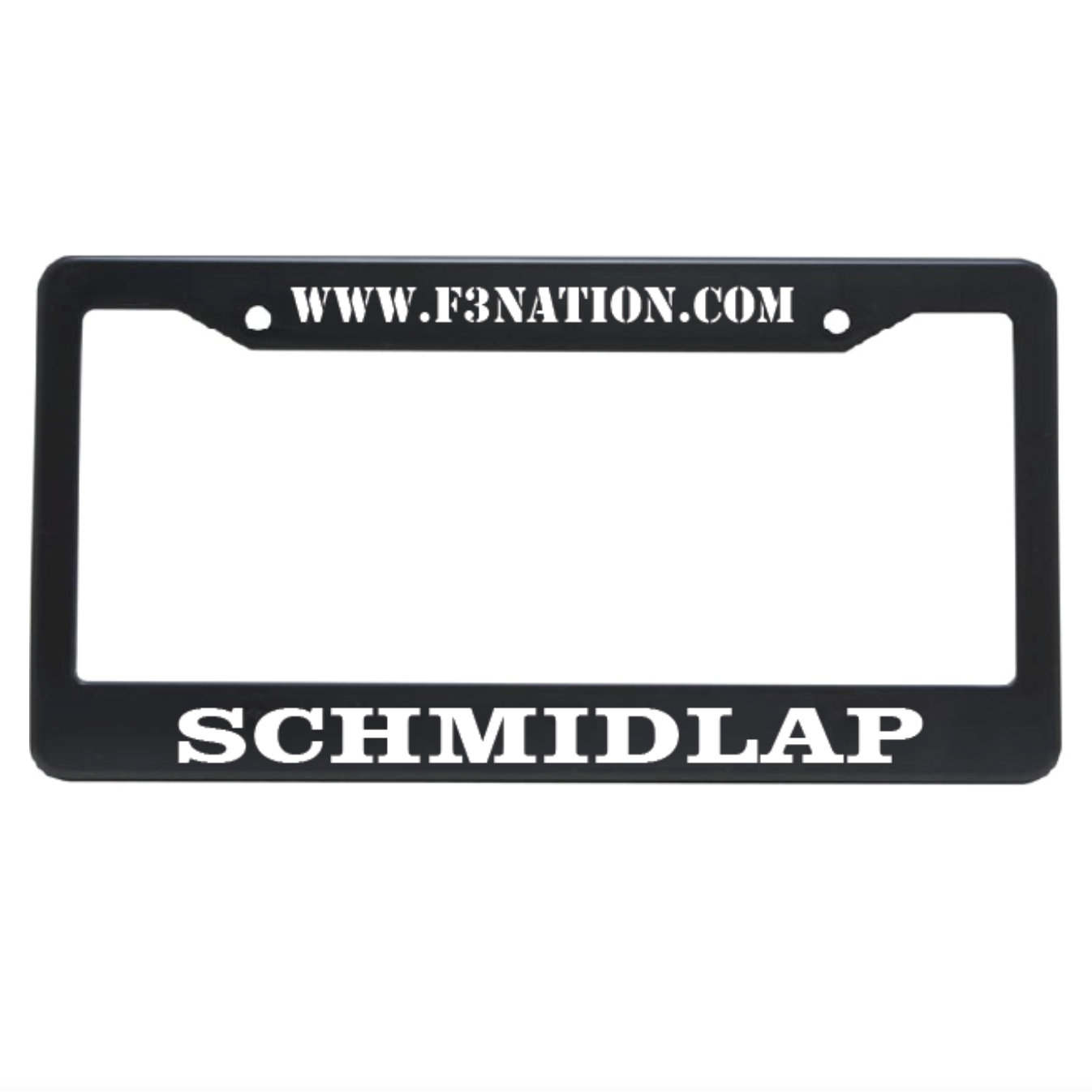 F3 Custom Name Metal License Plate Frame - Made to Order – The F3 Gear ...