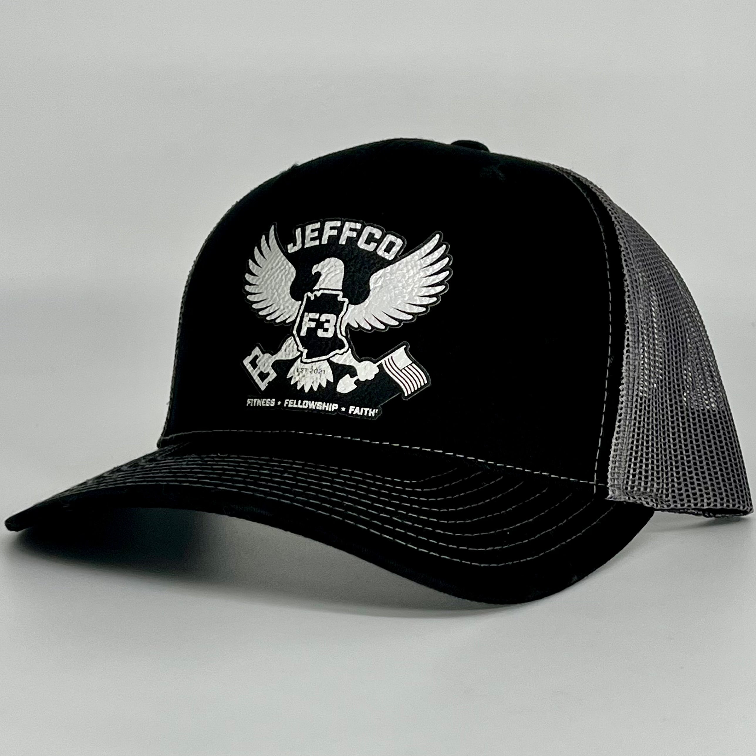 F3 Jeffco Leatherette Patch Hat Pre-Order October 2025 – The F3 Gear Store